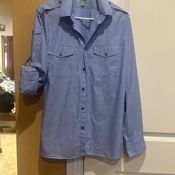 Express | Shirts | Express Fitted Shirt In Excellent Condition Button ...